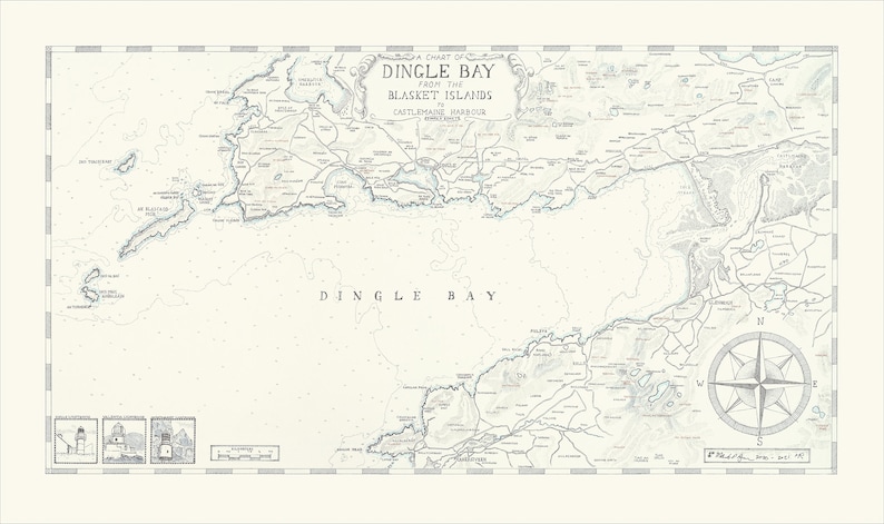 Dingle Bay Map, Dingle Map, Dingle County Kerry Map Blasket Islands Map ...