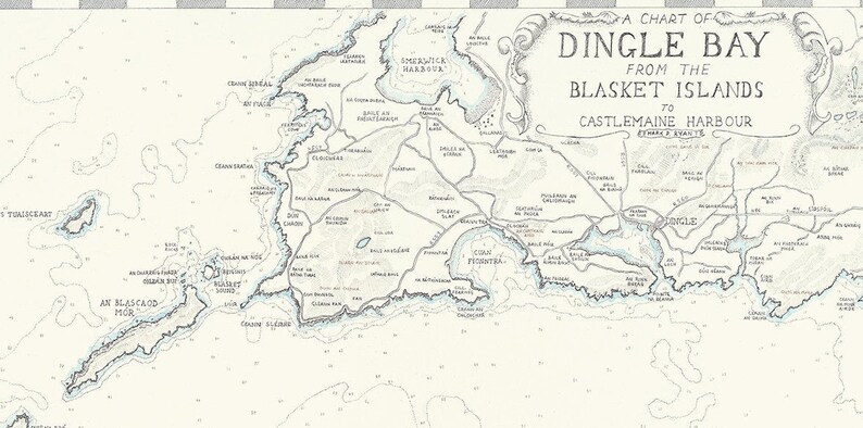 Dingle Bay Map, Dingle Map, Dingle County Kerry Map Blasket Islands Map ...