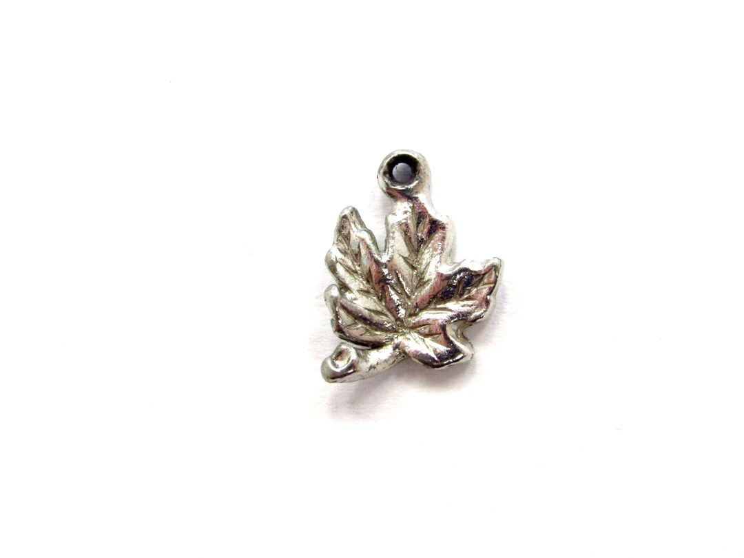 Vintage Sterling Silver Curled Maple Leaf Charm, Nature Charm - Etsy