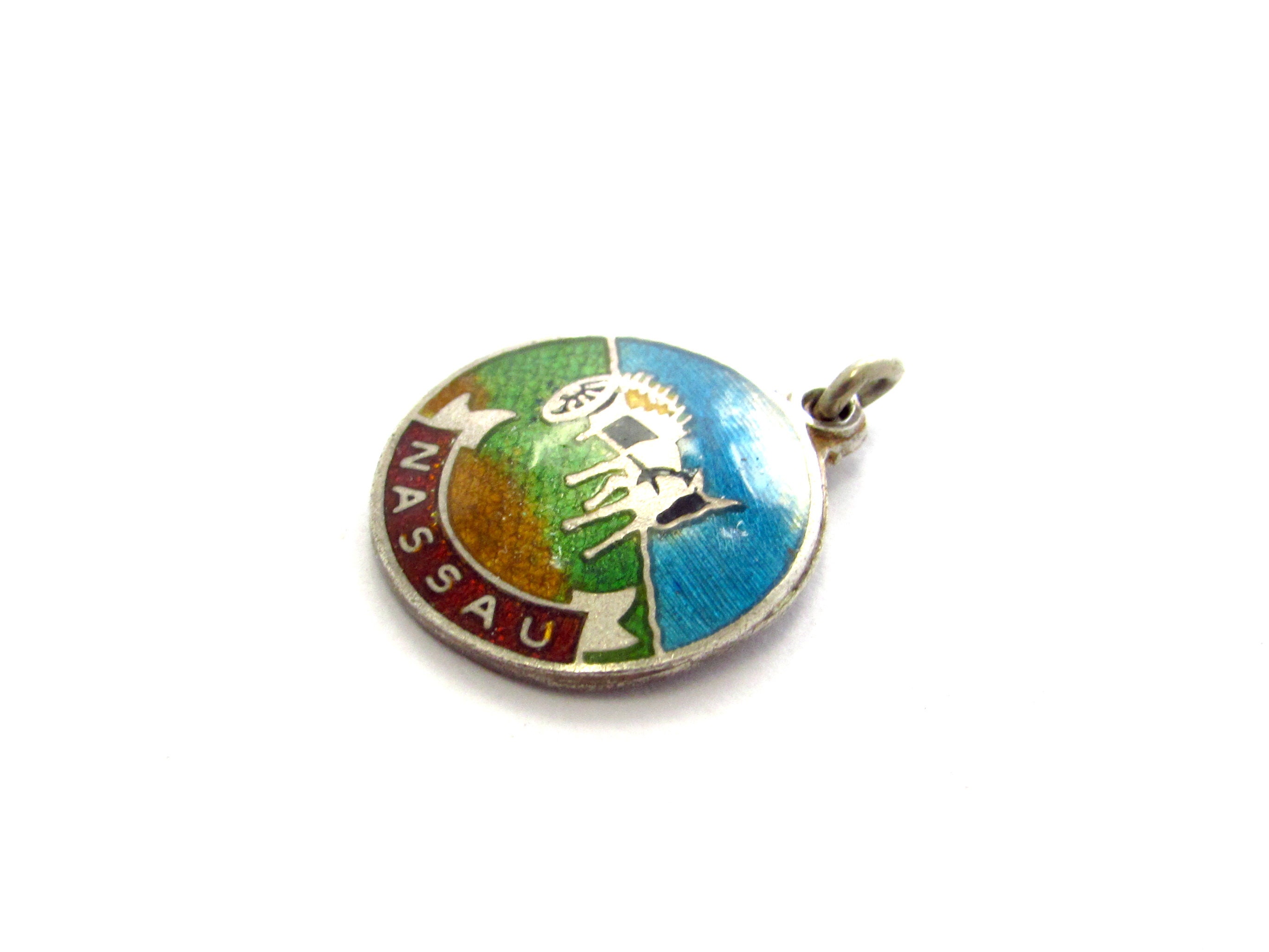 Vintage Sterling Silver Enameled Nassau Bahamas Travel Charm With Horse ...