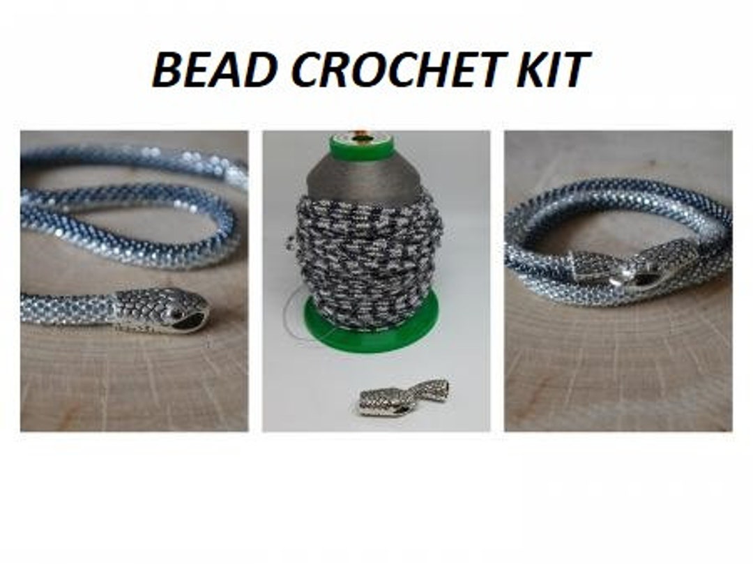 DIY Snake Jewelry Kit, Snake Pattern Necklace, Make Beaded Crochet ...