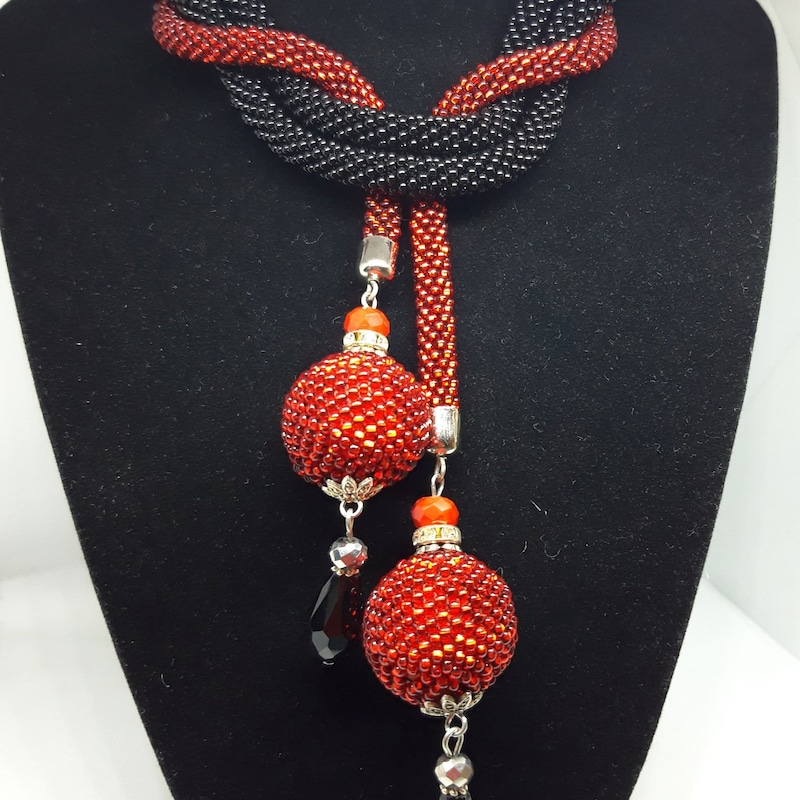 Beaded Rope Necklace - Etsy