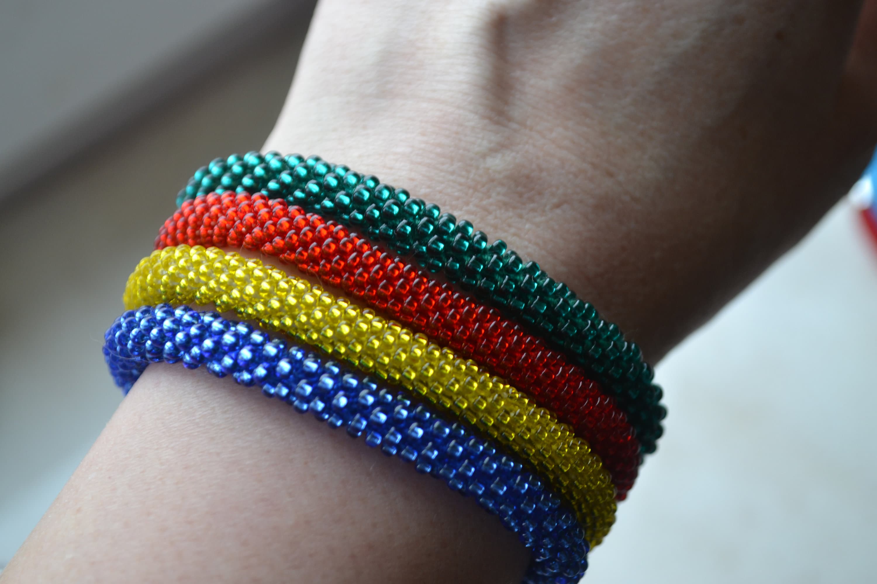 Bead Crochet Rope Bracelet Nepal Bead Bracelet All Sizes - Etsy