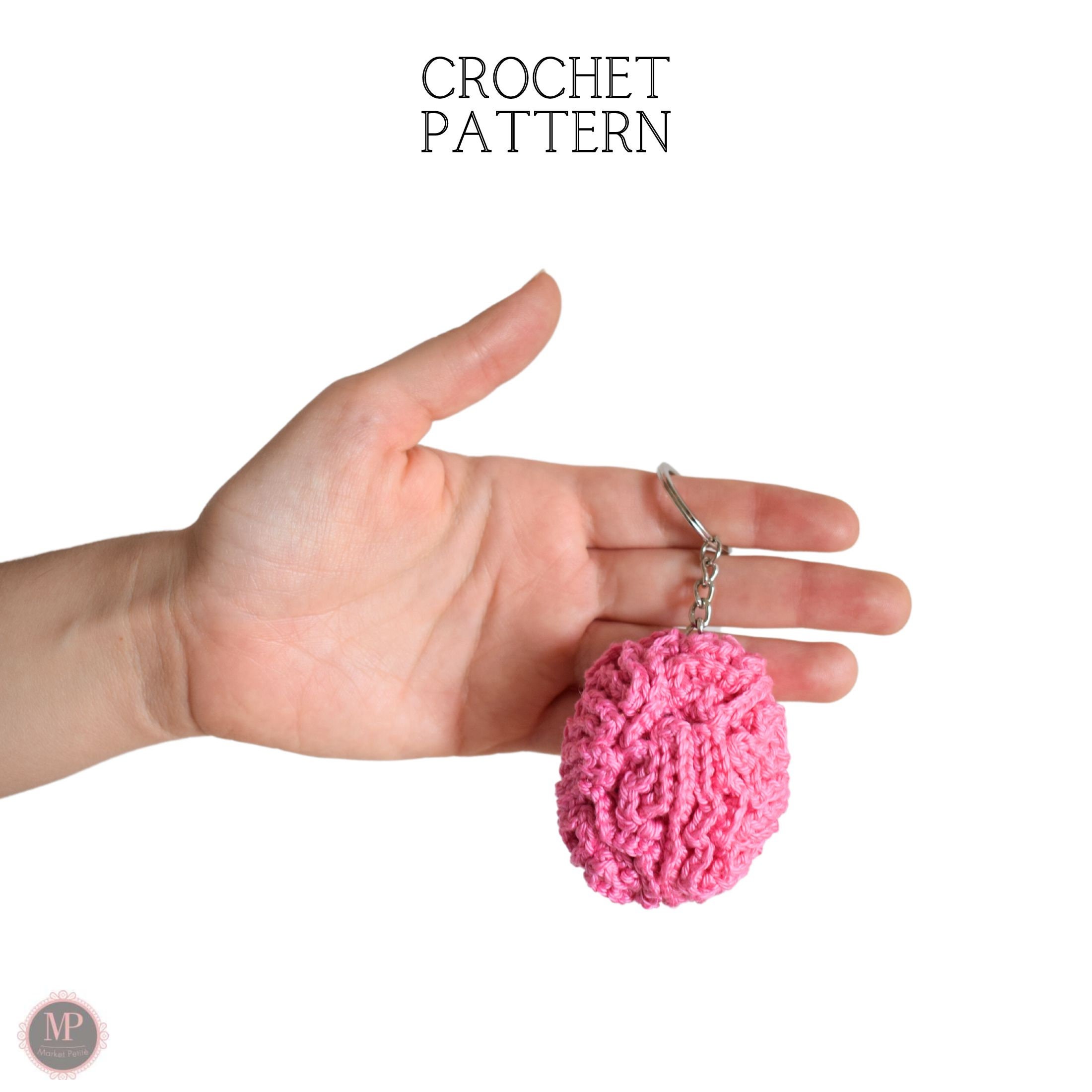 Brain Keychain Crochet Pattern Creepy Keychain Brain Crochet - Etsy