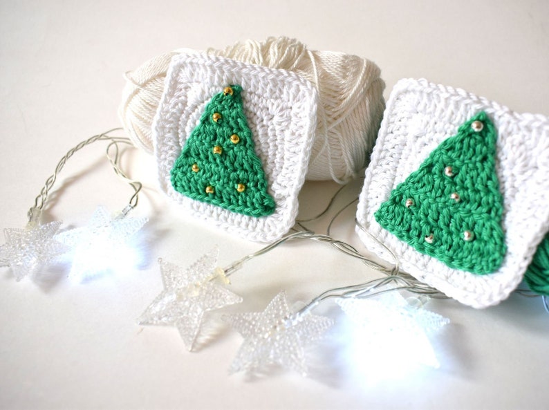 Christmas Tree Granny Square Crochet Pattern, Tree Granny Square ...