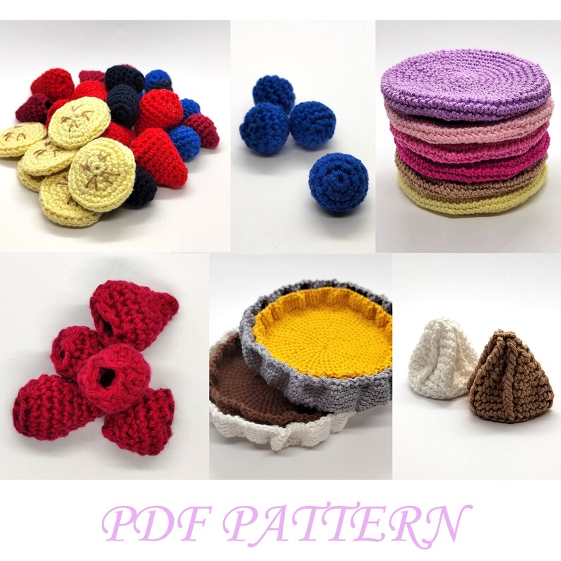 Crochet Food Pattern-crochet Tart Pattern-play Food - Etsy