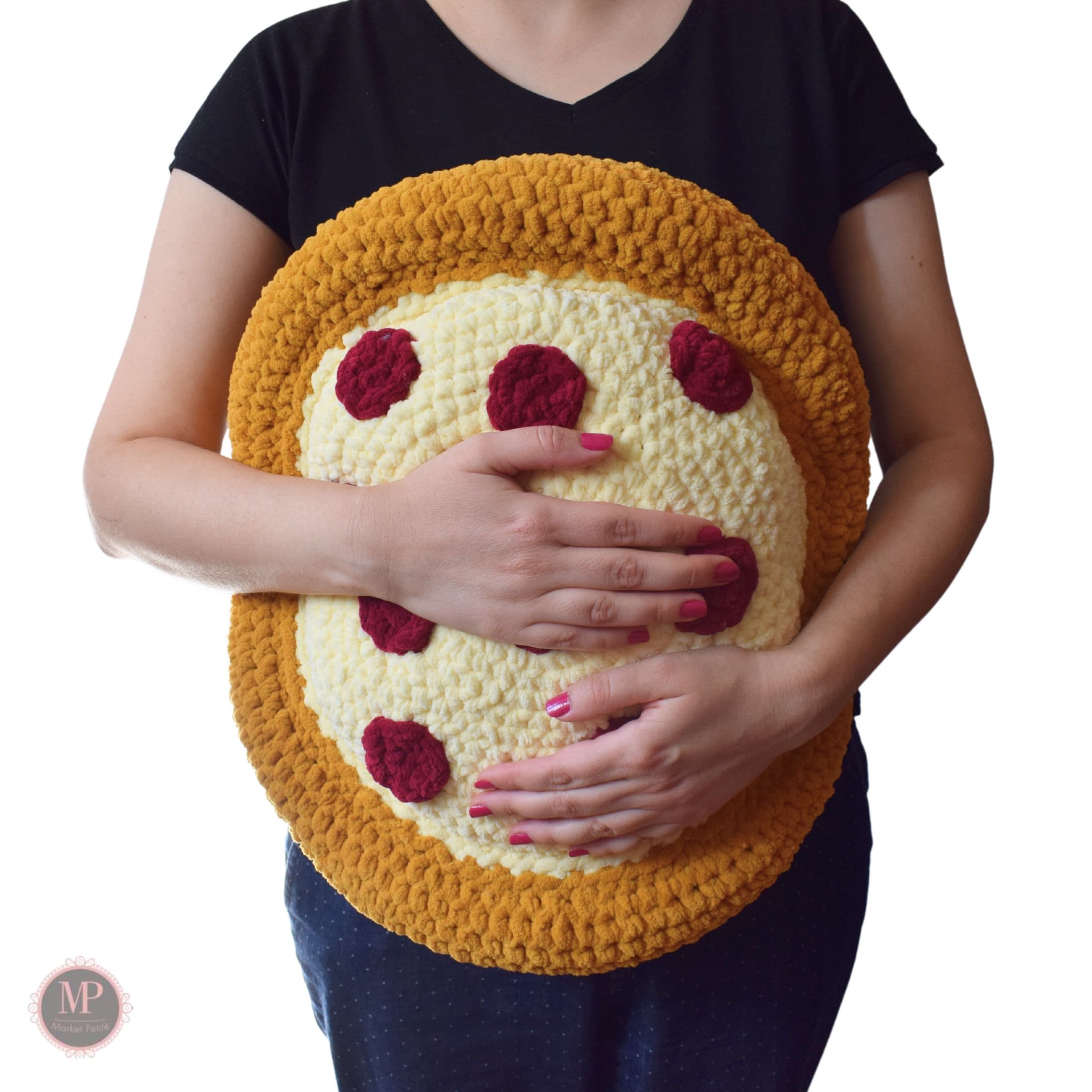 Pizza Pillow Crochet Pattern, Pizza Cushion Crochet Pattern,food ...