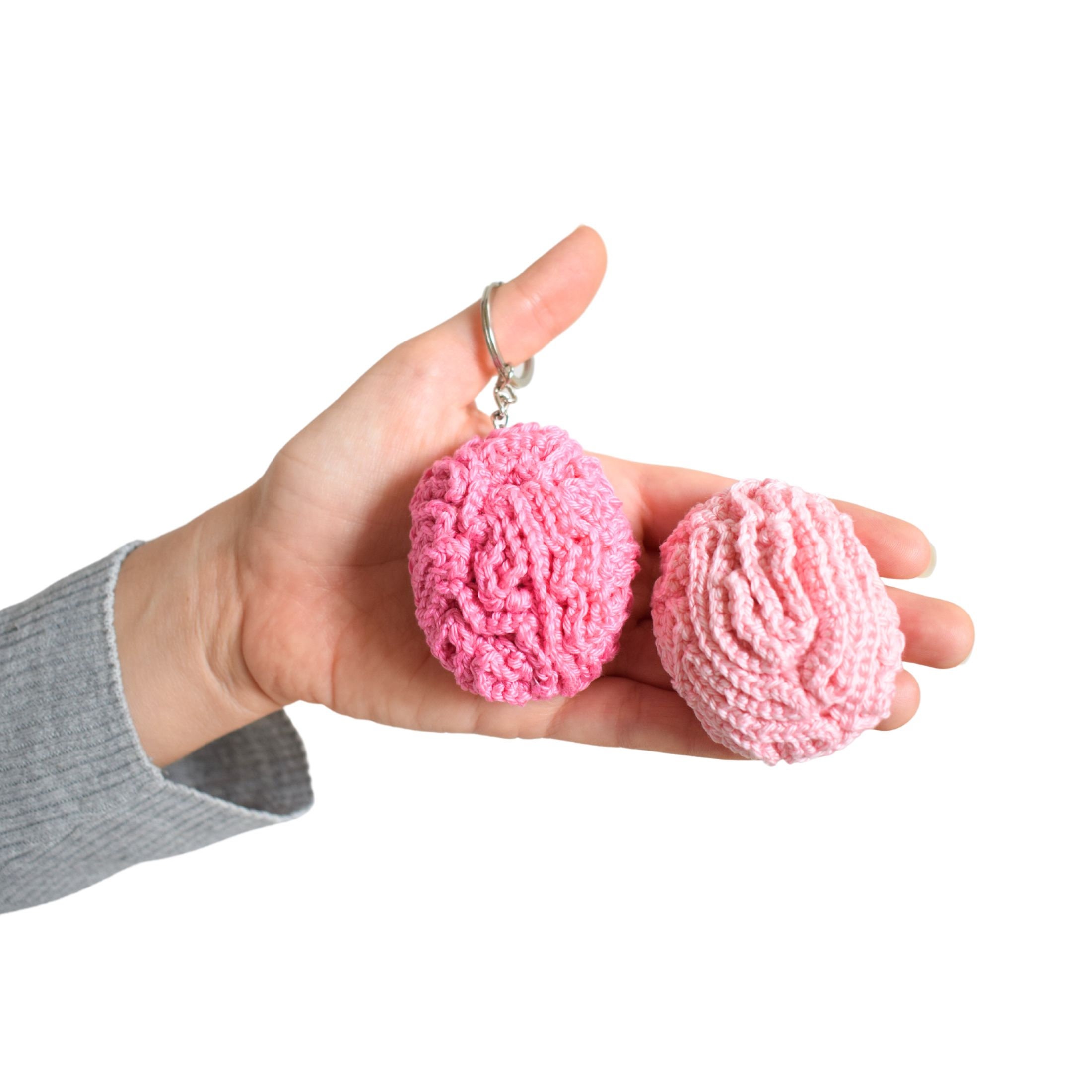 Brain Keychain Crochet Pattern Creepy Keychain Brain Crochet - Etsy