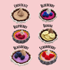 Crochet Food Pattern-crochet Tart Pattern-play Food Pattern-crochet ...