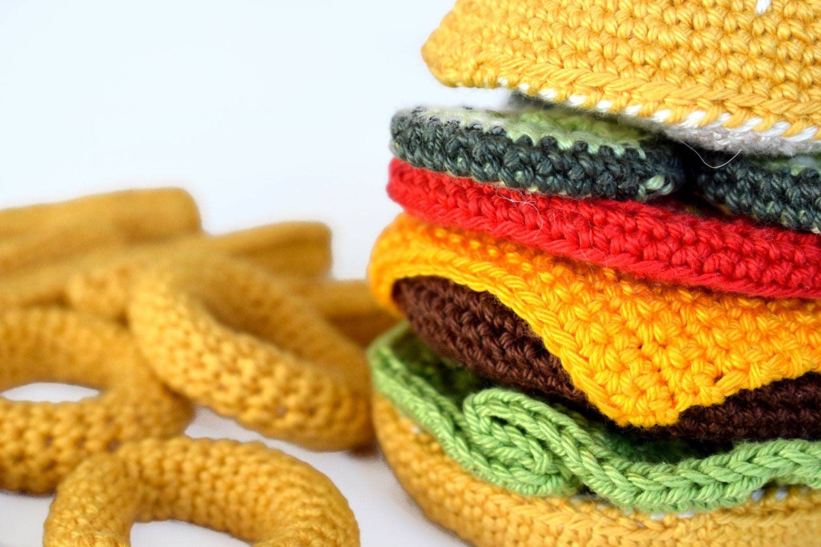 Crochet Burger-crochet Play Set Pattern Crochet Play Food - Etsy