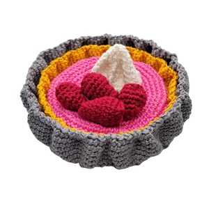 Crochet Food Pattern-crochet Tart Pattern-play Food Pattern-crochet ...