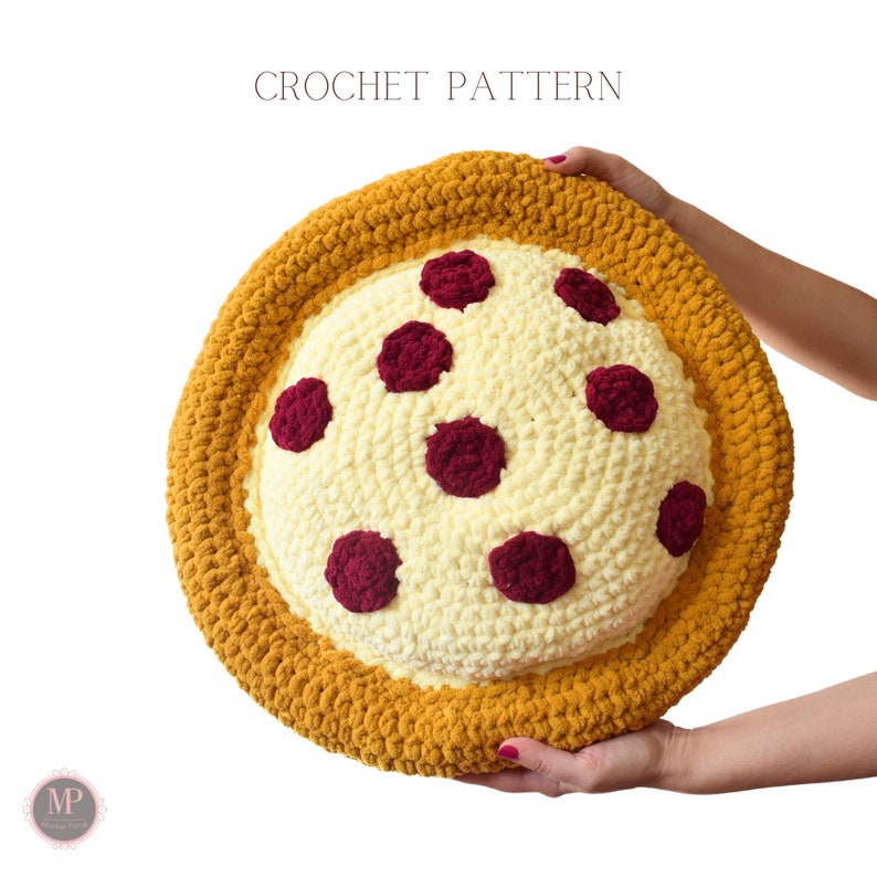 Pizza Pillow Crochet Pattern, Pizza Cushion Crochet Pattern,food ...