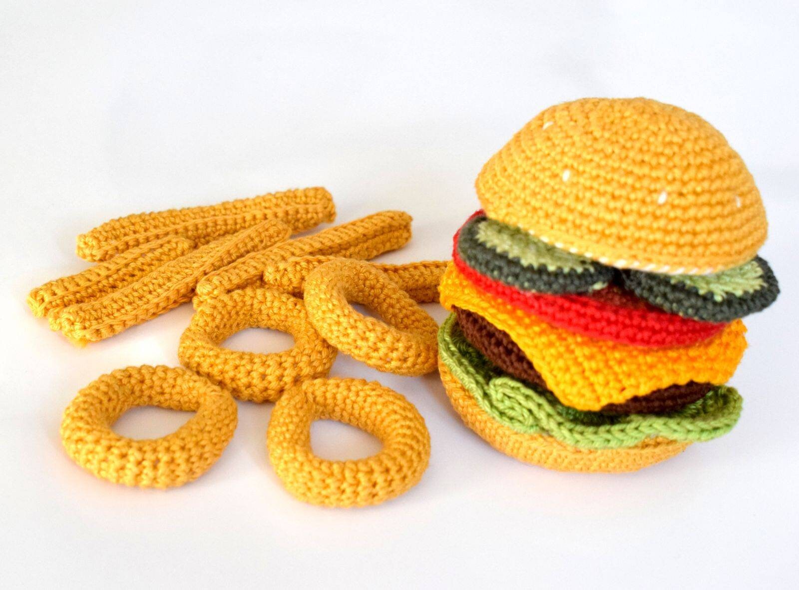 Crochet Burger-crochet Play Set Pattern Crochet Play Food | Etsy