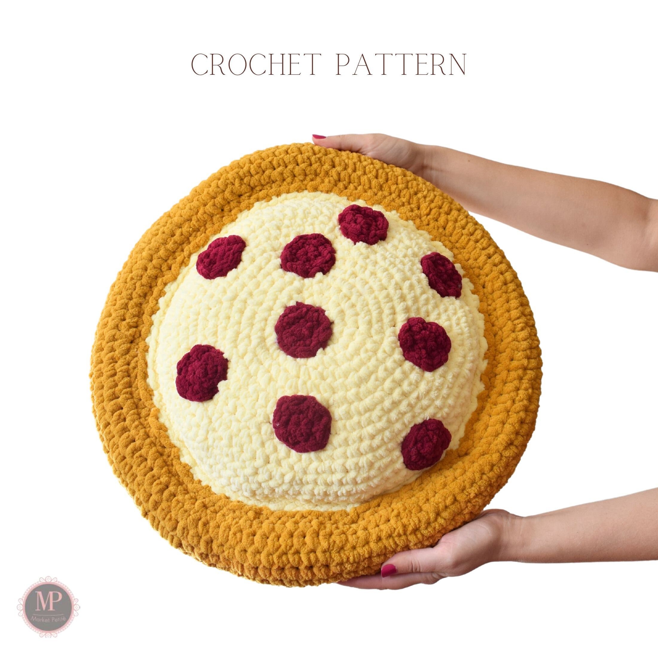 Pizza Pillow Crochet Pattern, Pizza Cushion Crochet Pattern,food ...
