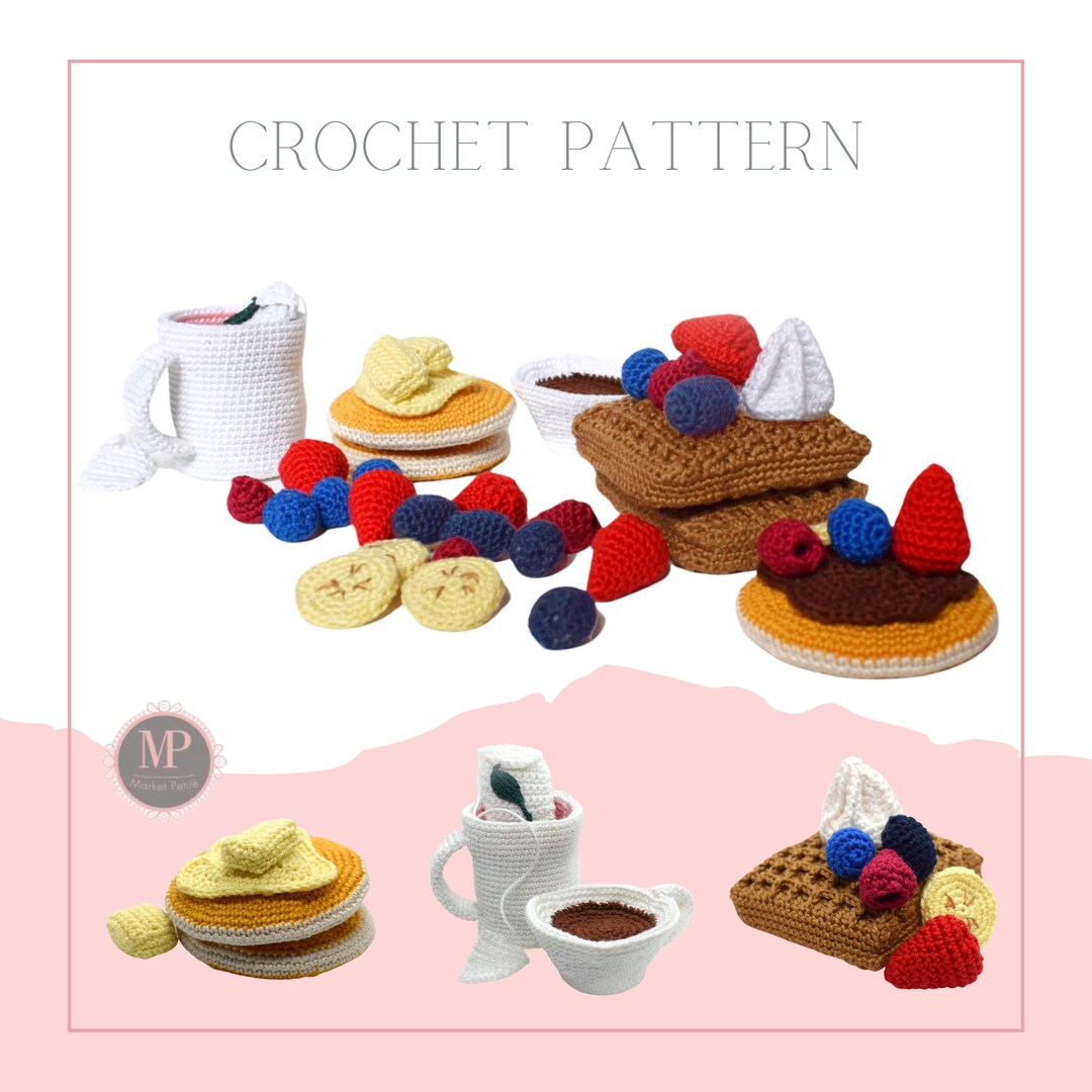 Crochet Breakfast Pattern, Crochet Food Pattern, Crochet Pancake ...