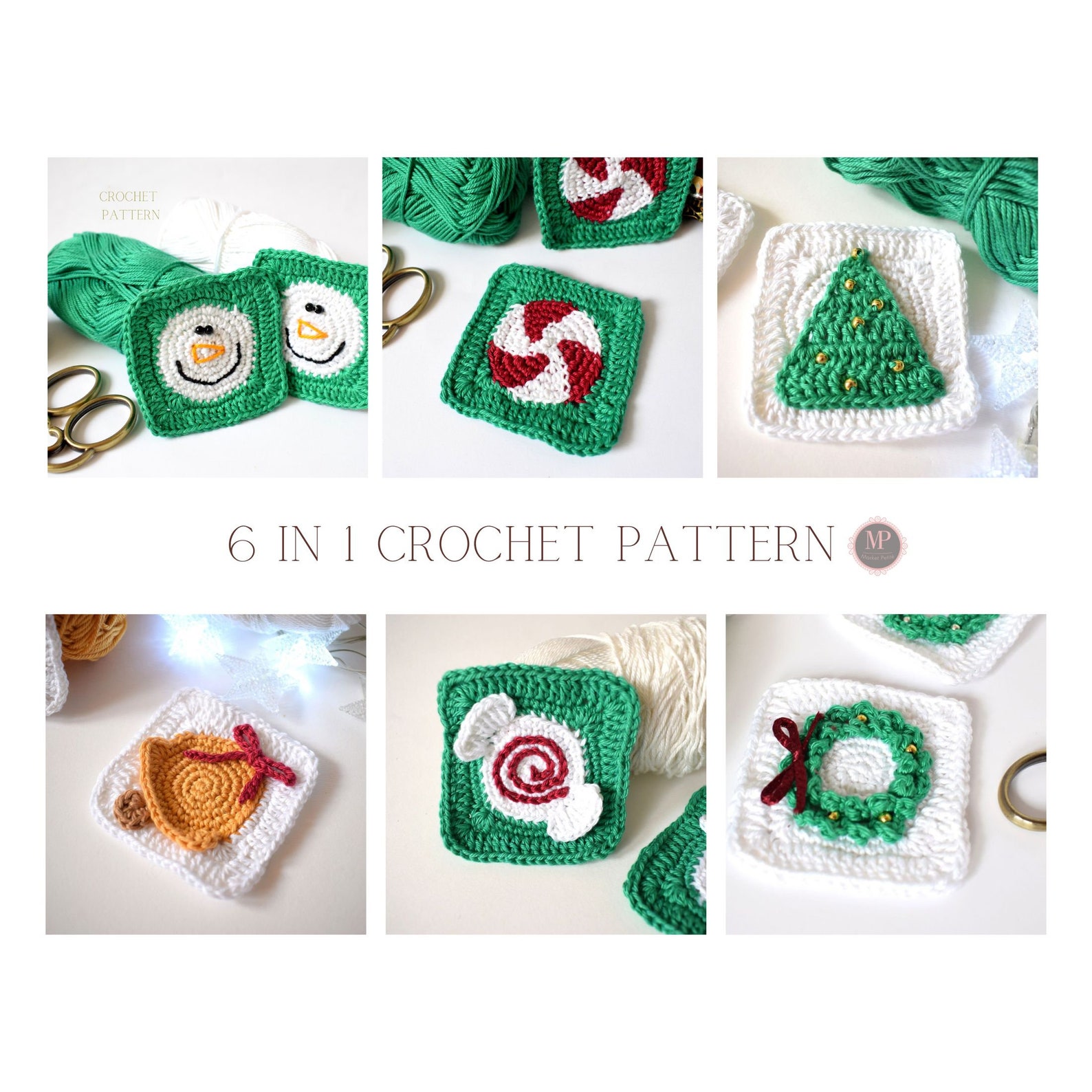 Granny Square Patterns Christmas,christmas Crochet Patterns,crochet ...