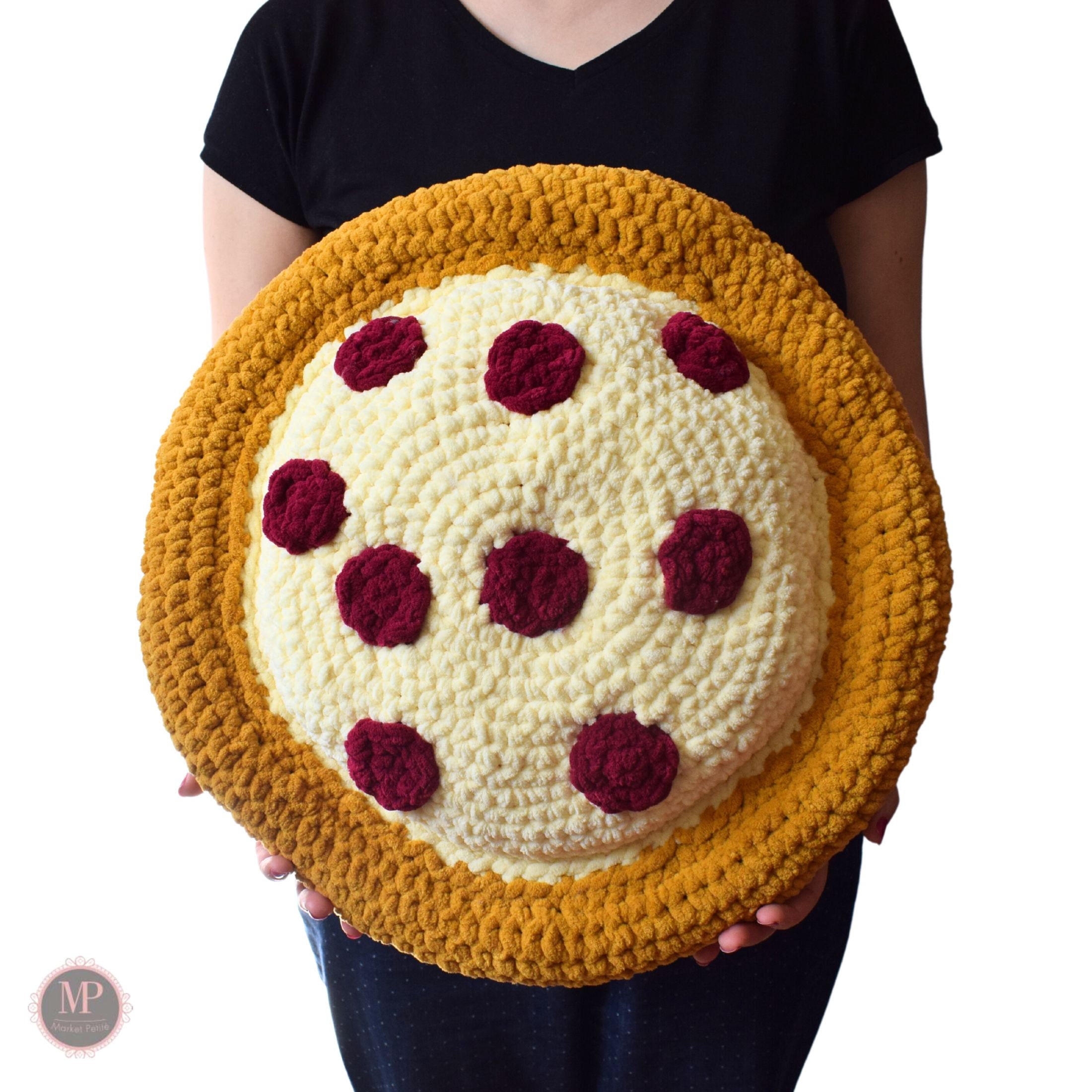 Pizza Pillow Crochet Pattern, Pizza Cushion Crochet Pattern,food ...