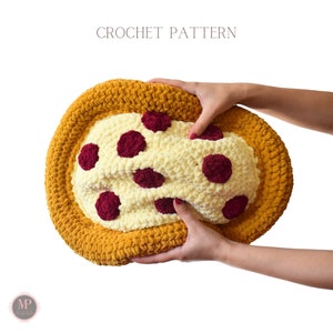 Pizza Pillow Crochet Pattern, Pizza Cushion Crochet Pattern,food ...