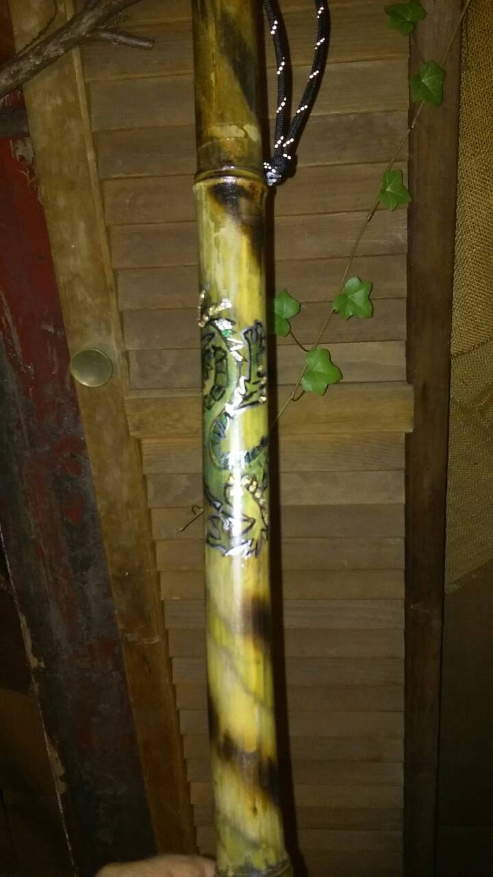 Hand Made Bamboo Walking Stick Hand-painted Asain Artwork and Design - Etsy
