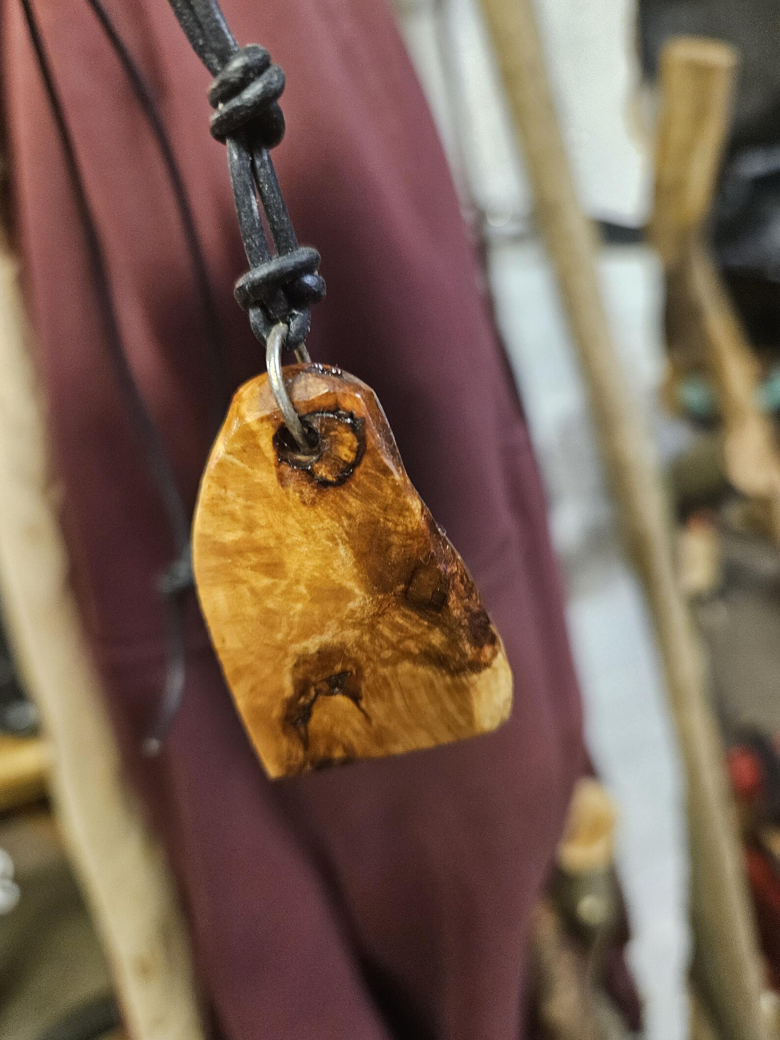 Rare Cherry Wood Burl Pendant Necklace - Etsy Canada