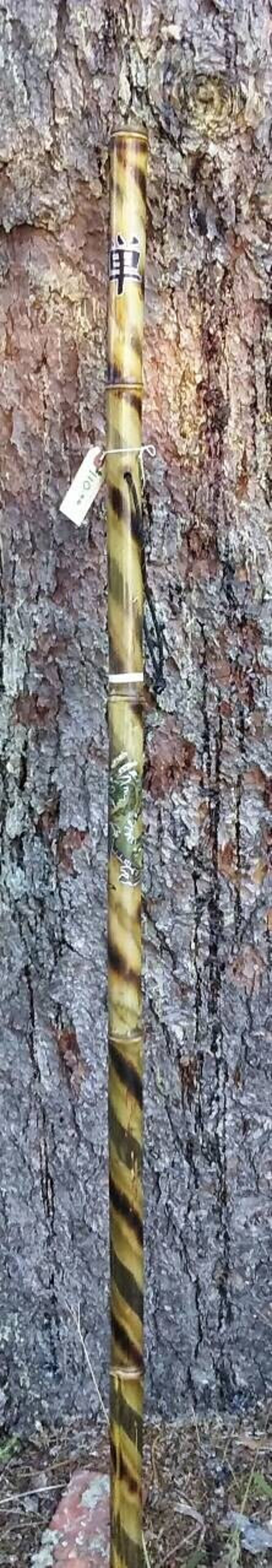 Hand Made Bamboo Walking Stick Hand-painted Asain Artwork and Design - Etsy