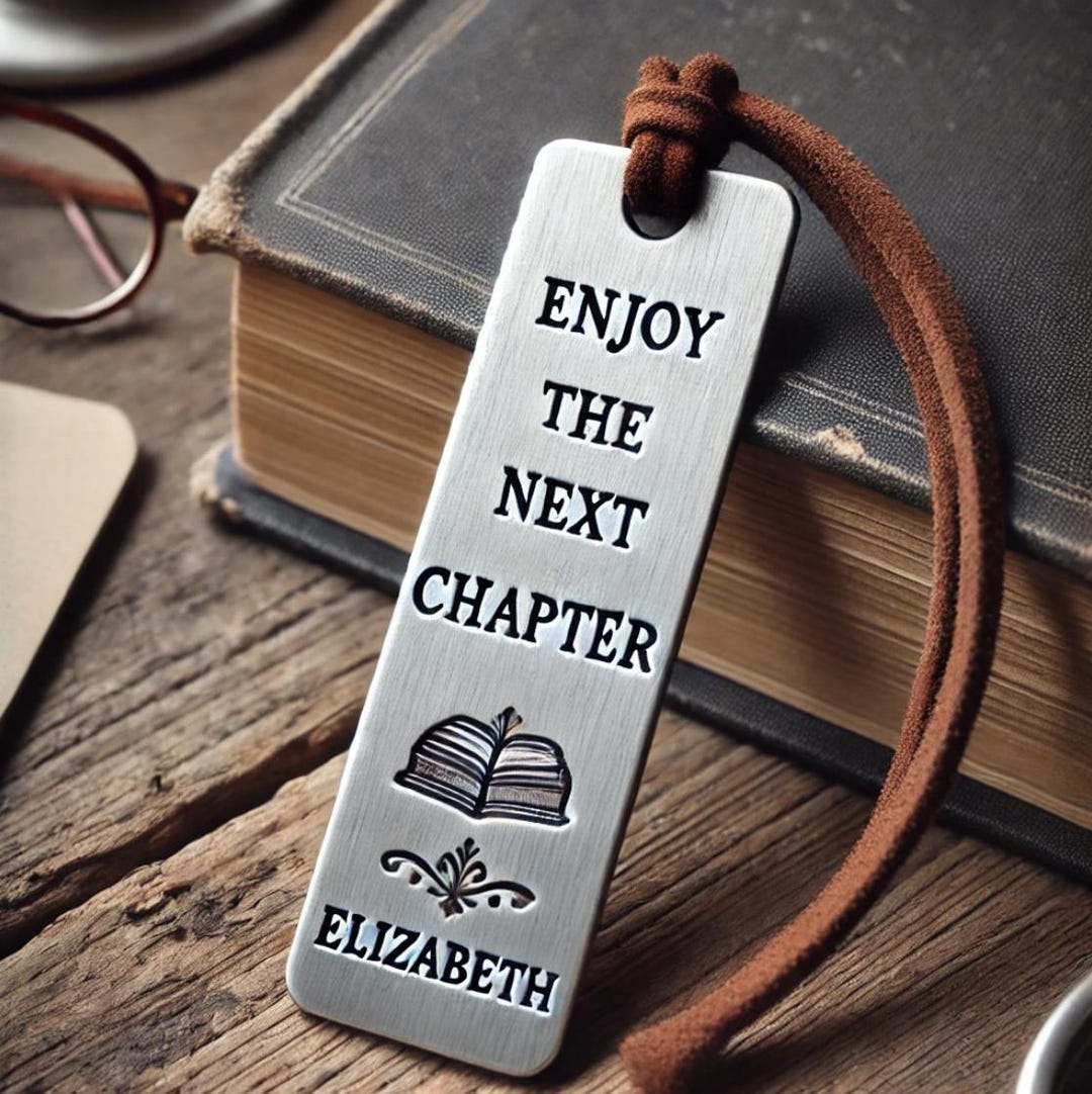 Personalized Nickel Bookmark, Retirement Gift for Book Lover, Engraved ...