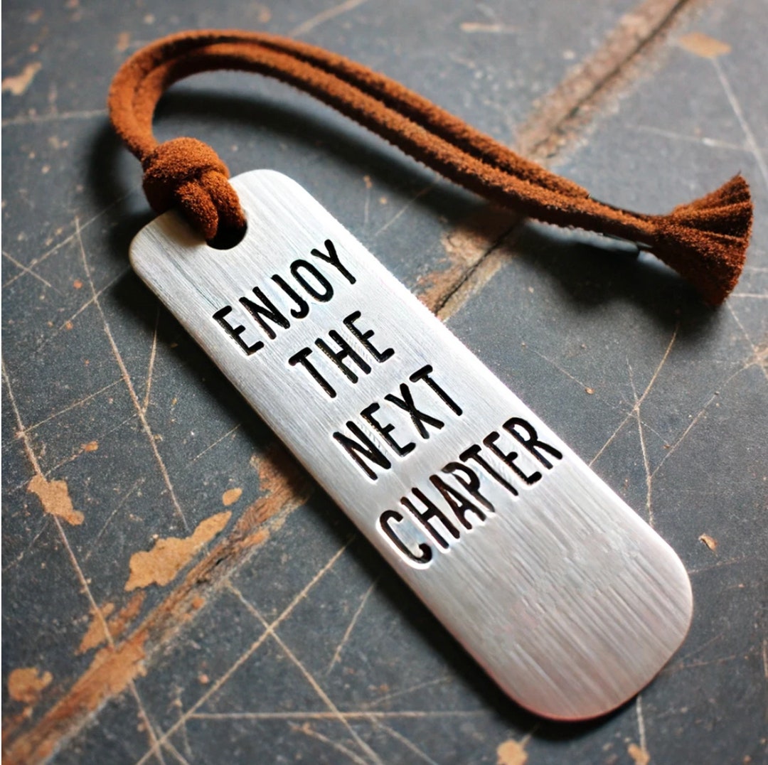 Custom Engraved Bookmark | Enjoy the Next Chapter | Personalized Name ...
