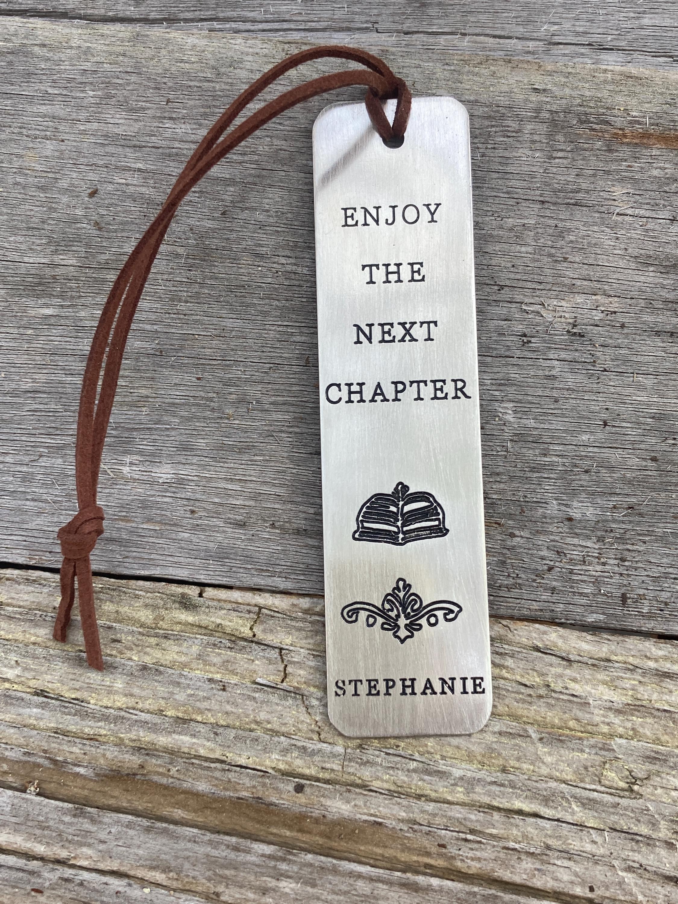 Personalized Nickel Bookmark, Retirement Gift for Book Lover, Engraved ...