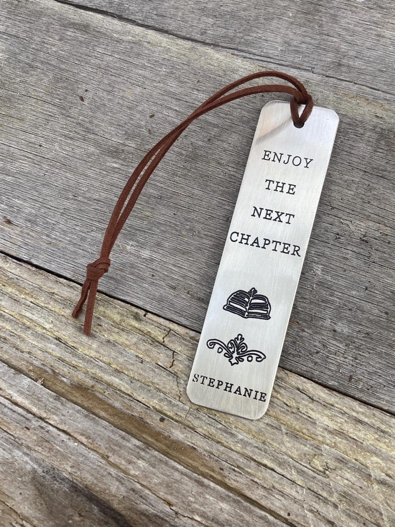 Personalized Nickel Bookmark, Retirement Gift for Book Lover, Engraved ...