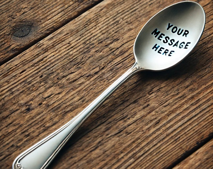 Netflix Ice Cream Couch hand Stamped Vintage Dessert Spoon. Tick of ...