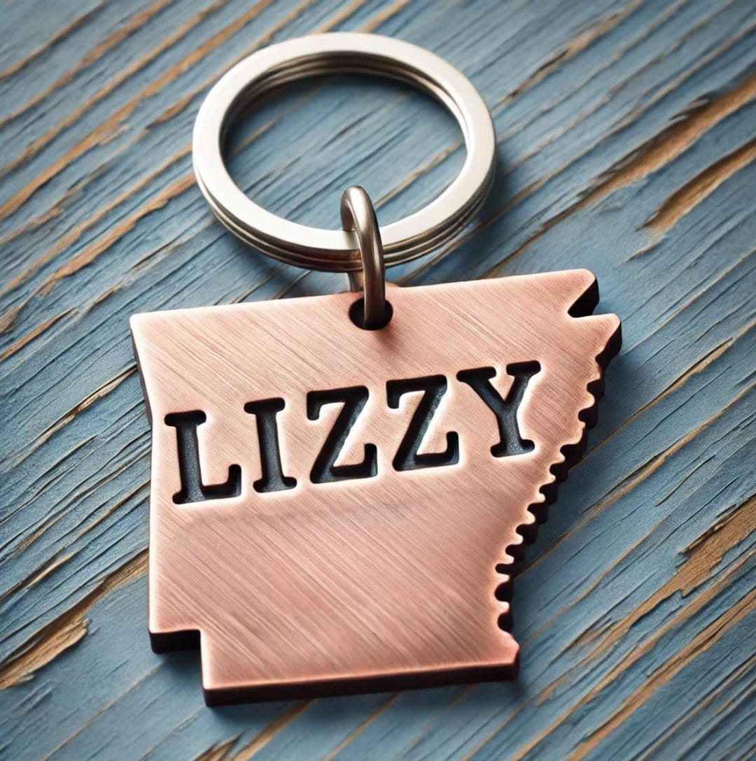 Keychain Arkansas | Personalized Map Keychain - Shape of Arkansas ...