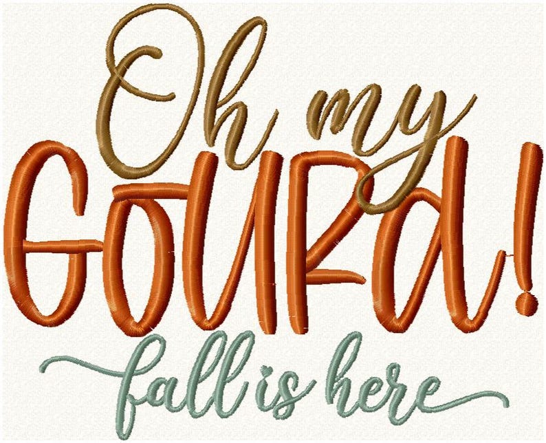 5x7 Oh My Gourd Machine Embroidery Design - Etsy