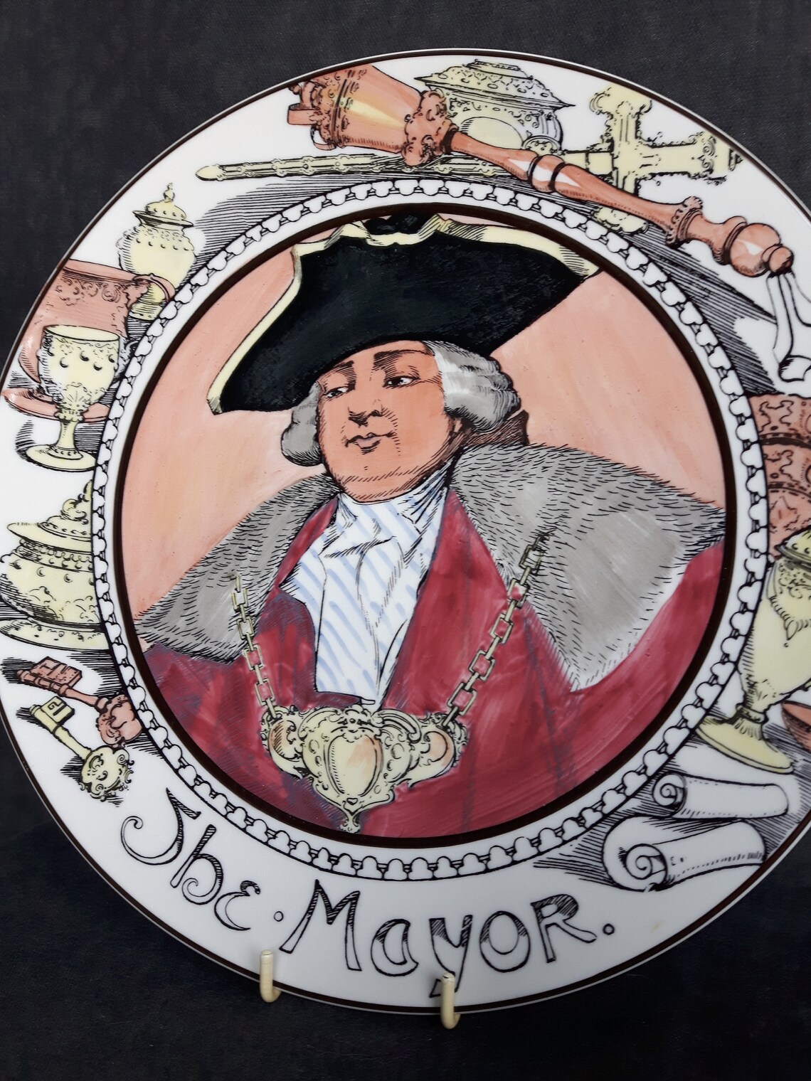 Royal Doulton CHARACTER PLATE Mayor TC1050 English Hand | Etsy