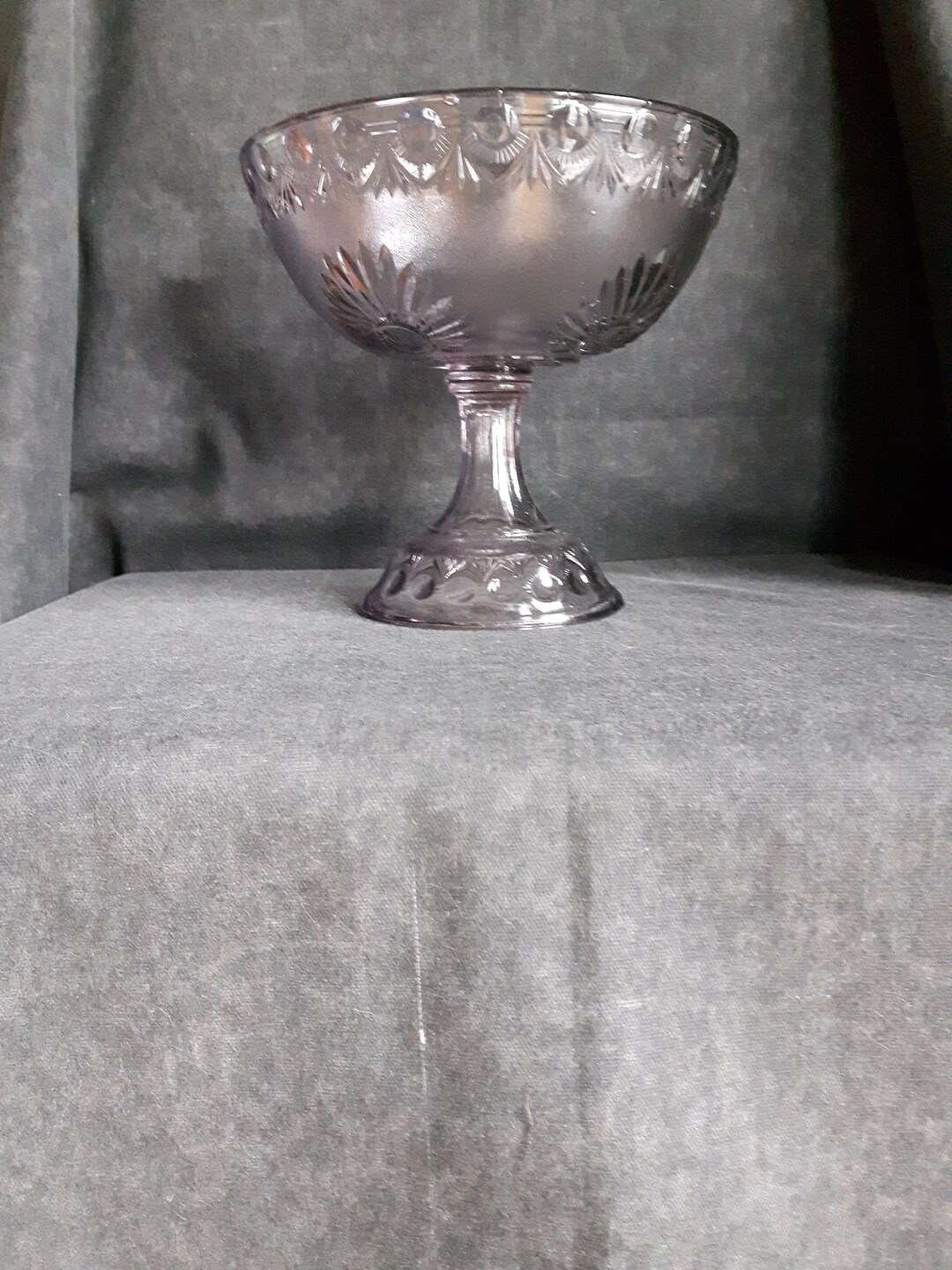 Antique Glass Compote by Diamond NUGGET 8in. Footed Compote EAPG Footed ...