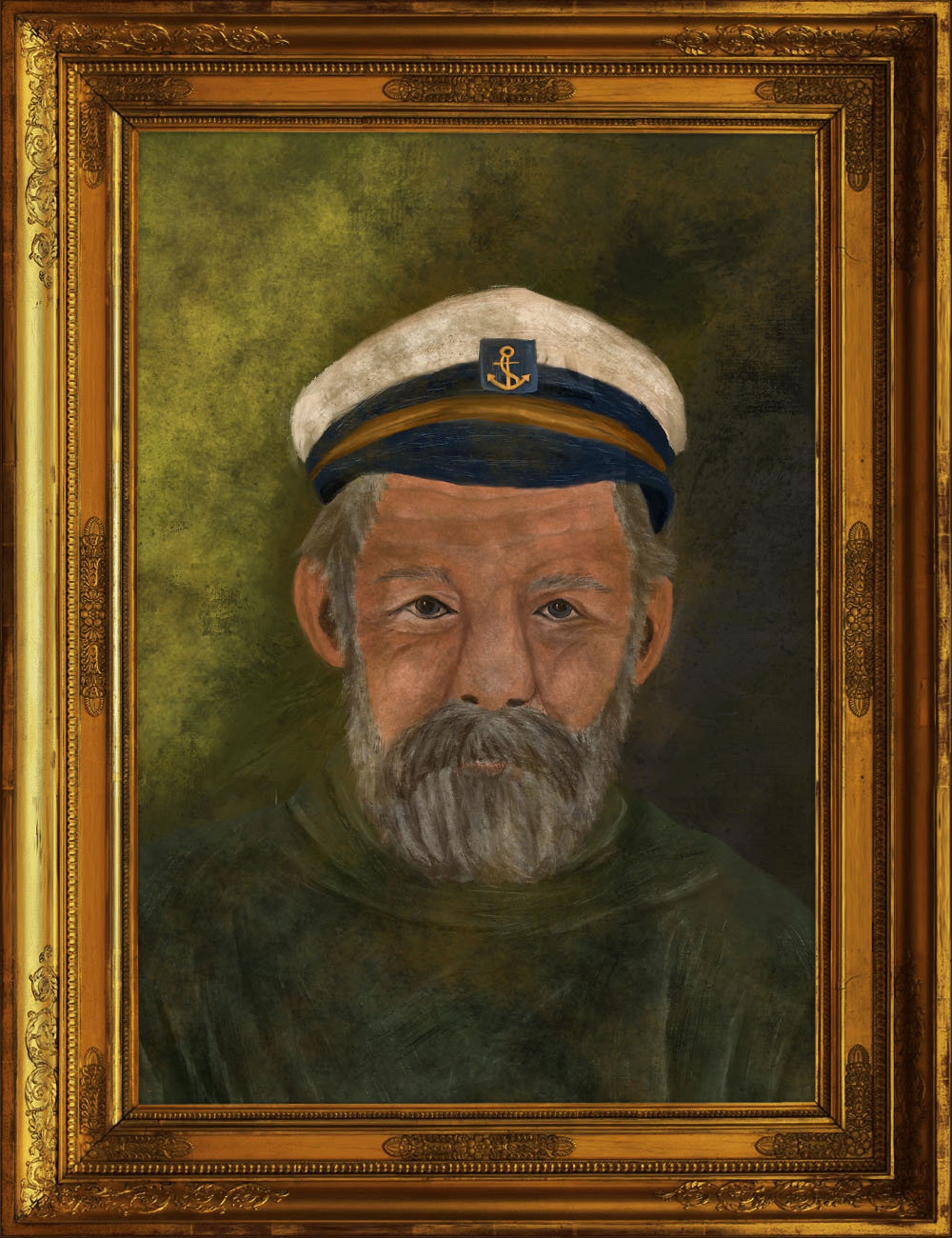 Vintage Sea Captain Portrait PRINTABLE Wall Art Vintage | Etsy