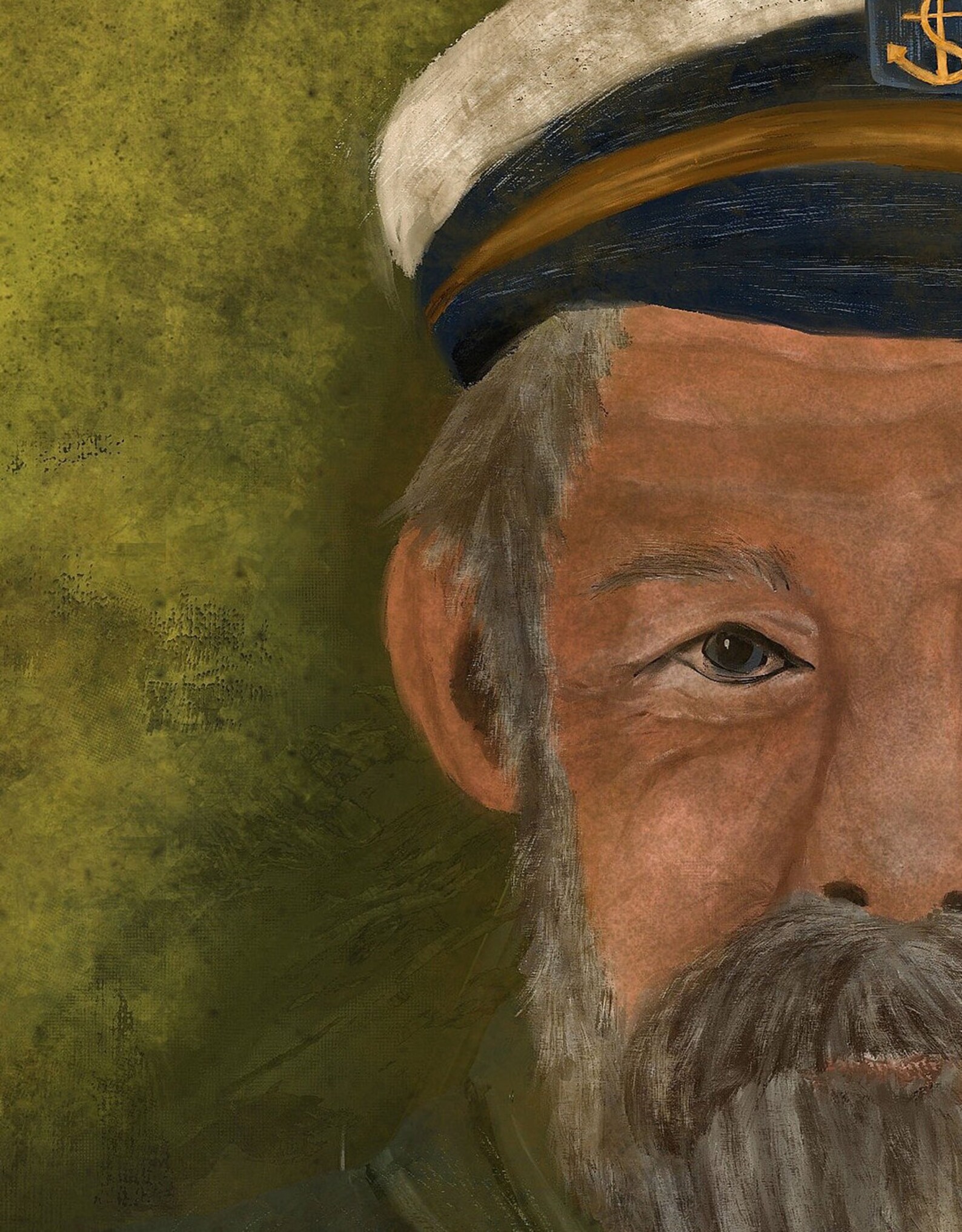 Vintage Sea Captain Portrait PRINTABLE Wall Art Vintage | Etsy