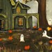 GHOST MANOR ~ Whimsical Halloween Art With Cute Ghosts and Pumpkins. A ...