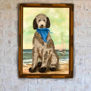 Moss at the Seaside ~ Dog by the Sea ~ PRINTABLE Wall Art Dog ~ Coastal ...
