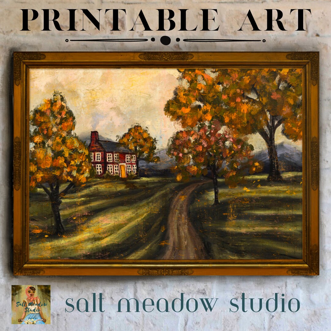 Autumn at Blue Ridge ~ Cozy Fall Landscape Art ~ Fall Art Prints ...