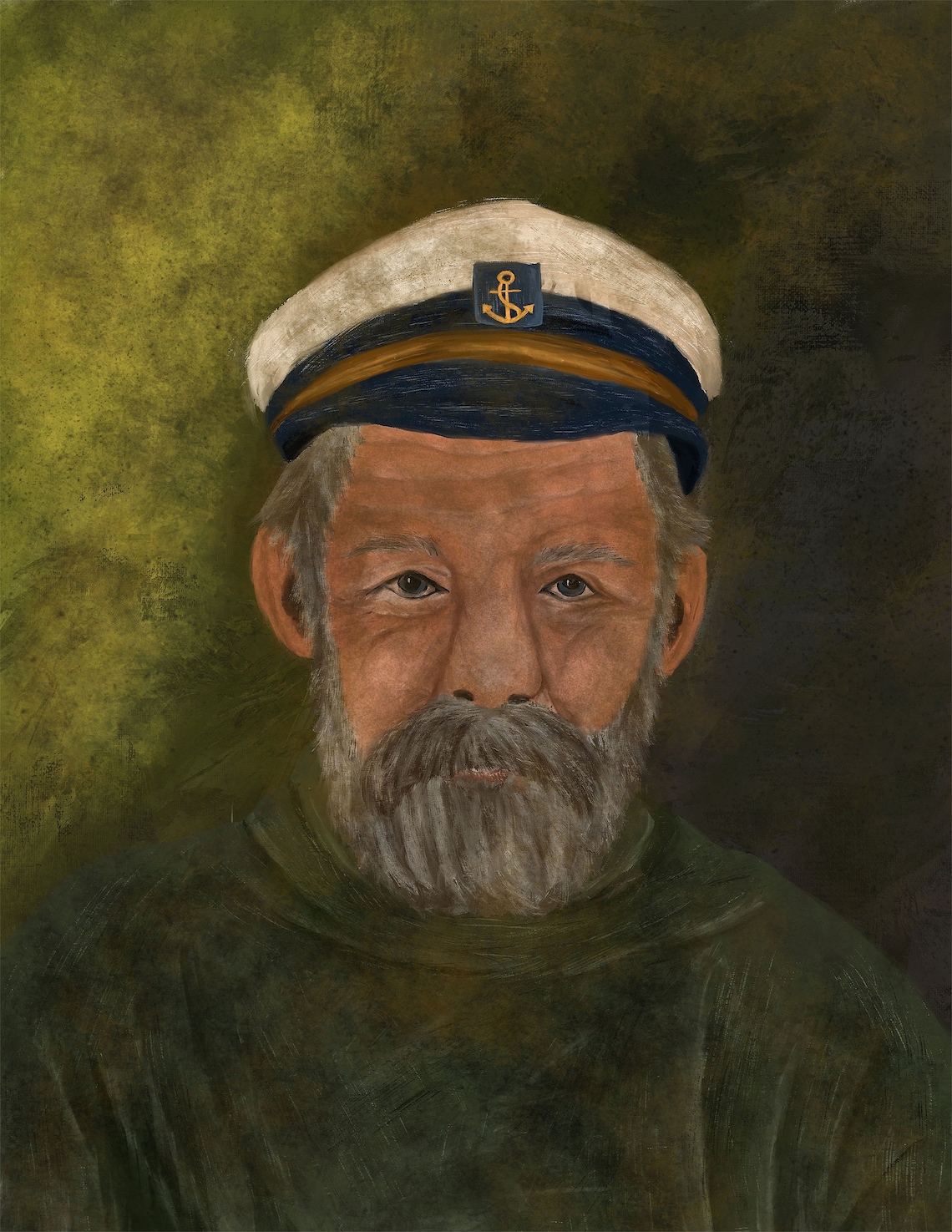 Vintage Sea Captain Portrait PRINTABLE Wall Art Vintage | Etsy