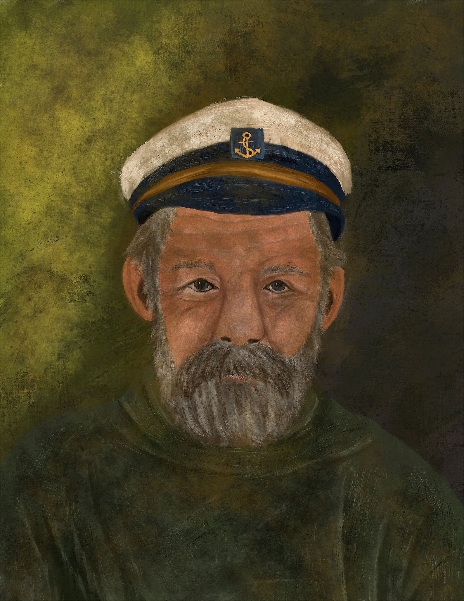 Vintage Sea Captain Portrait PRINTABLE Wall Art Vintage | Etsy