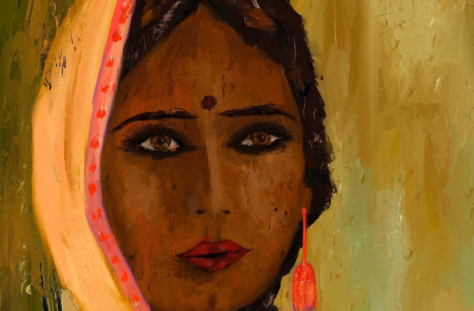 Zahra ~ PRINTABLE Portrait Painting ~ Downloadable Portrait Art ~ Wall ...