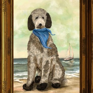 Moss at the Seaside ~ Dog by the Sea ~ PRINTABLE Wall Art Dog ~ Coastal ...