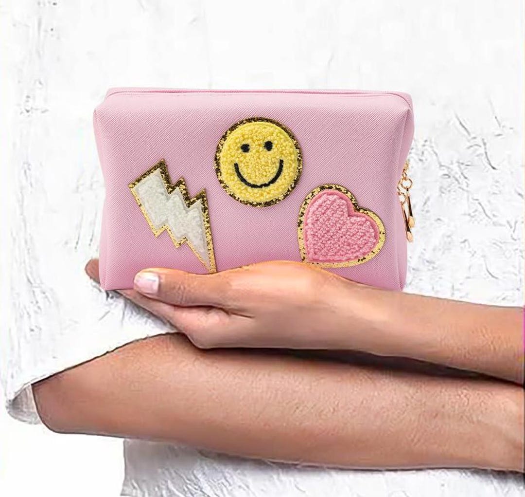 Add-on to Any Gift Box Happy Face Patch Makeup Bag for Girls / Cosmetic ...