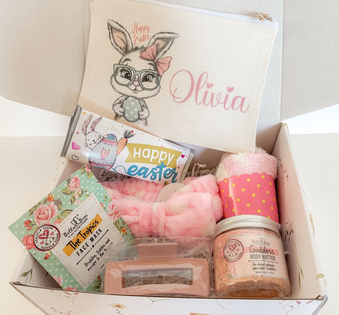 Easter Gift Box for Tween Girl / Personalized Easter Gift Basket ...