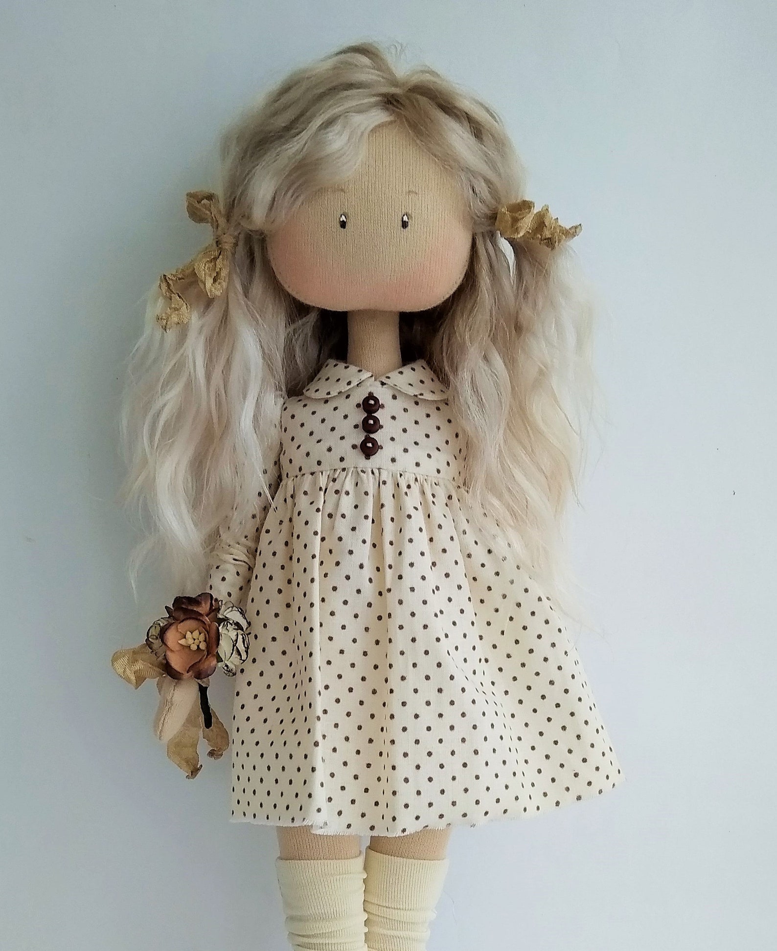 Handmade Collectible Textile Doll. Gift for Kids. Fabric Toys. - Etsy