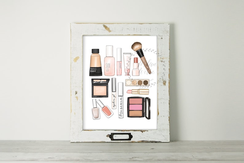 Makeup Illustration Art Print: Fashion Wall Decor - Etsy