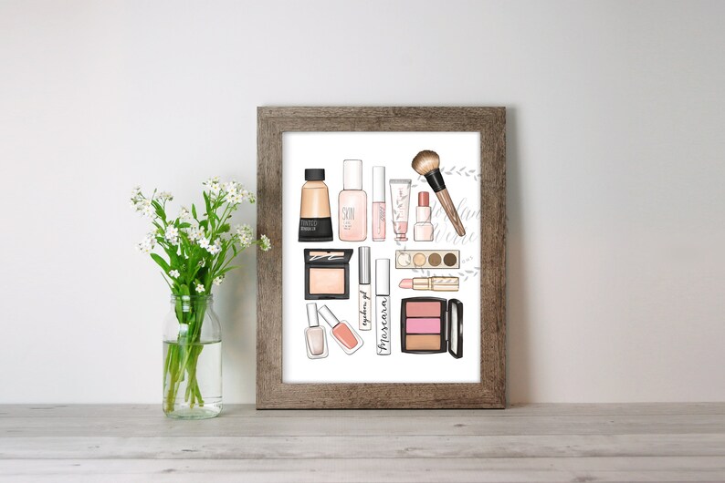 Makeup Illustration Art Print: Fashion Wall Decor - Etsy