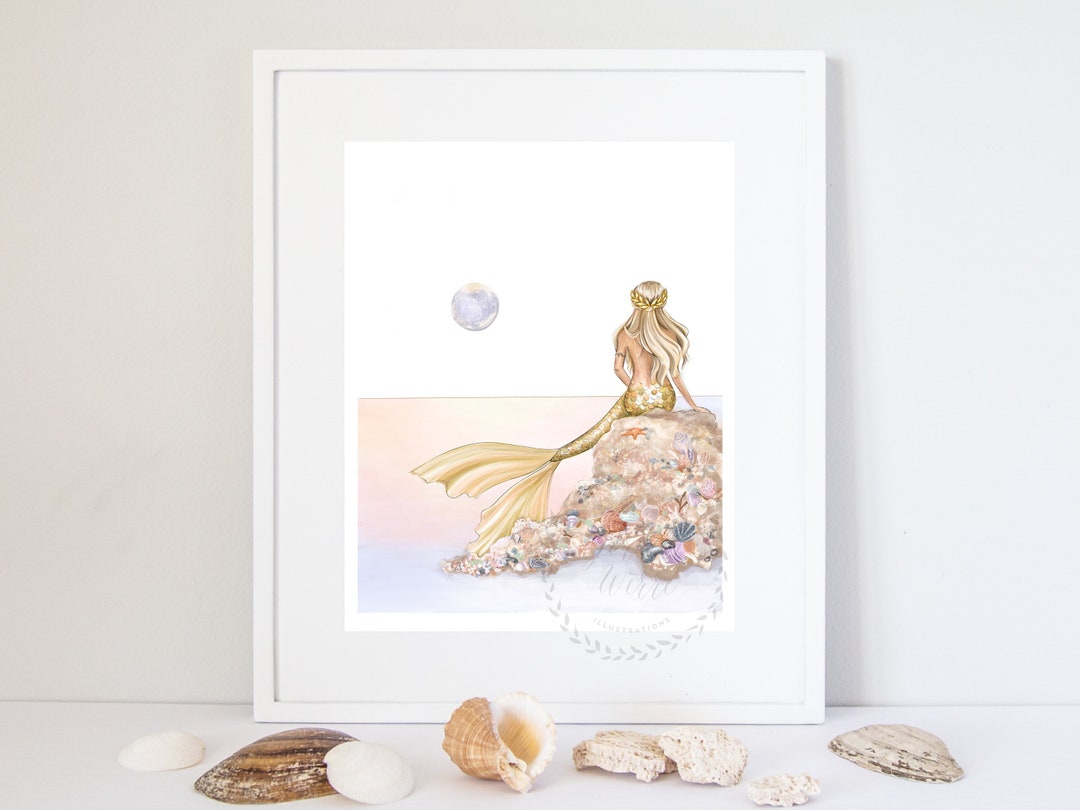Virgo Mermaid | Zodiac Mermaid Collection | Astrology Art - Etsy