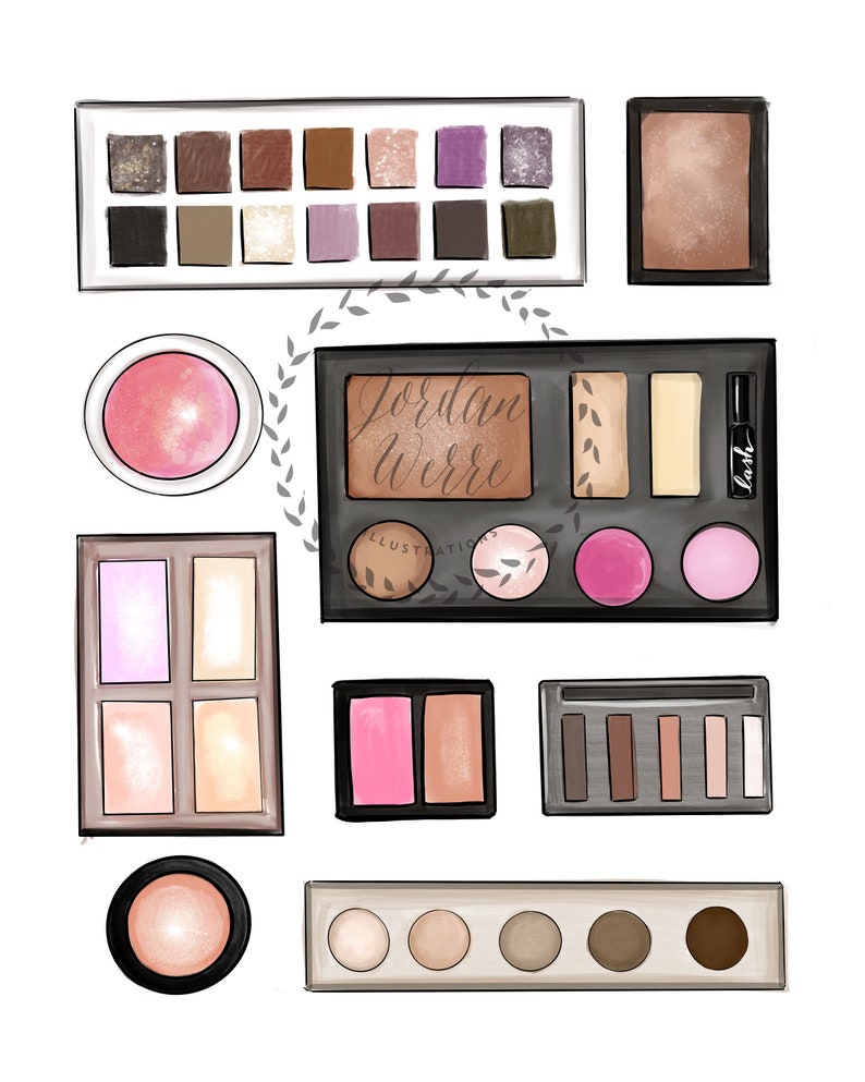 Makeup Palettes Art Print: Fashion Vanity Decor - Etsy